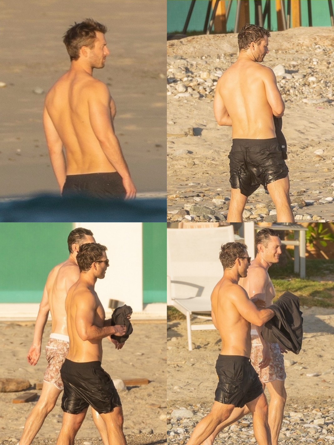 Glen Powell Goes Shirtless In Mexico With A Friend Iconichipstercom